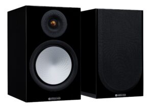 monitor audio silver 100 new 7g in black gloss (pair)