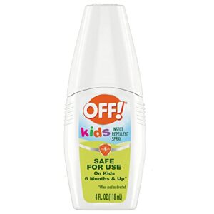 off! kids insect repellent spray, 100% plant based oils, safe for use on babies, toddlers and kids, 4 oz