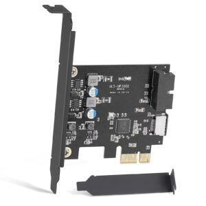 sinefine pcie x1 to 19pin usb 3.0 header and type e (a key) card,usb front panel adapter, for 1 front panel usb a, 1 front panel usb c, usb 3.0 5gpbs for windows macos linux