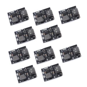 teyleten robot type-c usb 5v 2a boost converter step-up power module lithium battery charging protection board led display usb for diy charger (10pcs)