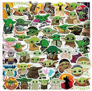 baby yoda stickers, [50pcs] anime stickers for water bottles vinyl waterproof stickers for car motorcycle decal stickers