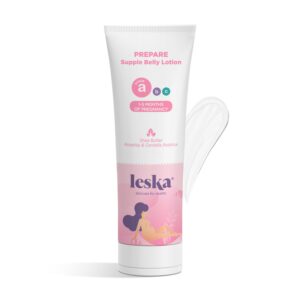 leska maternity hydrating lotion | stage a: prepare supple belly lotion (pregnancy months 1-5) | part of a complete 3 stage pregnancy skin care system | new mom gifts (4oz)