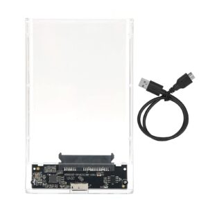 01 transparent ssd enclosure, computer accessories plug and play transparent ssd case for hard drive for laptop ssd solid state drive