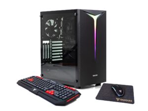 gigatech gaming apollo 7 gaming desktop - amd ryzen 7 5700g 8-core 16-threads 4.6ghz boost, radeon vega 8, 8gb ddr4 3200mhz, 256gb ssd, built in wi-fi, windows 10