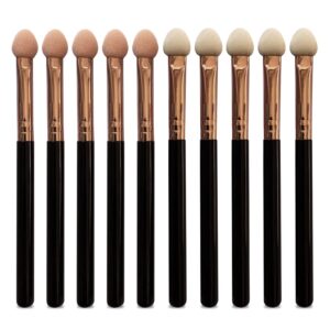 makeup brushes set for women professional,uorpoto 10pcs sponge eyeshadow brush sets applicator double sided reusable