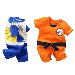 relabtaby 2 pack newborn baby boy girl romper infant anime onesie toddler halloween bodysuit jumpsuit outfit clothes