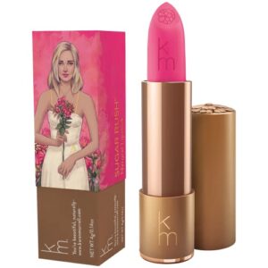 karen murrell natural lipstick - #18 sugar rush - cream finish, bubble gum pink color - moisturizes & hydrates lips - paraben & cruelty free