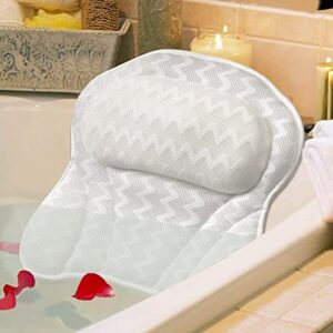 bath pillow luxury bathtub pillow, besititli ergonomic bath pillows for tub neck and back support, bath tub pillow rest 4d air mesh breathable bath accessories for women & men