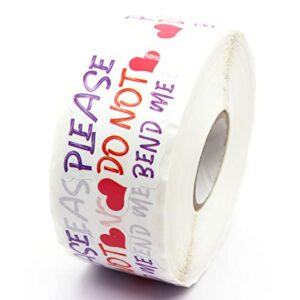 please do not bend me stickers,thank you stickers,handmade stickers,small shop stickers,envelopes stickers for small business, online retailers,handmade goods,500 labels per roll