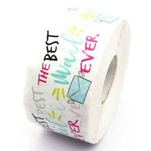 the best mail ever stickers,thank you stickers,handmade stickers,small shop stickers,envelopes stickers for small business, online retailers,handmade goods,500 labels per roll