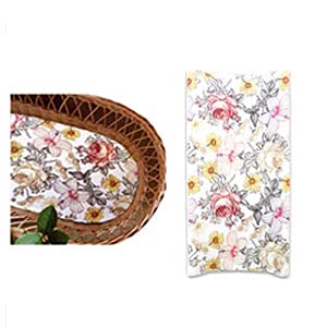 floral boho bassinet sheet and changing pad covers