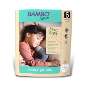 bambo nature overnight baby diapers (sizes 3 to 6), size 6, 80 count