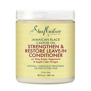 sheamoisture leave in conditioner conditioner for hair jamaican black castor oil to soften and detangle hair 20 oz