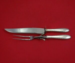 manchester by manchester sterling silver roast carving set 2pc hh ws vintage