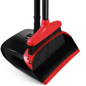 broom and dustpan set for home - broom dustpan set with long handle - broom with dustpan heavy duty