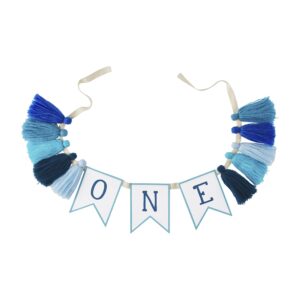 mud pie children's first birthday banner, blue