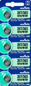 murata 357/303 sr44/w/sw battery 1.55v silver oxide watch button cell (15 batteries)