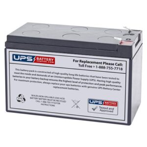 upsbatterycenter compatible replacement for cyberpower 550va cp550sl – 12v 7.2ah battery, f2 terminals