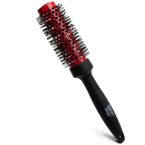 ion infused ceramic round brush | salon quality brush for blow drying | fixes damaged hair | 2 roller brush for wet & dry hair by thesalonguy