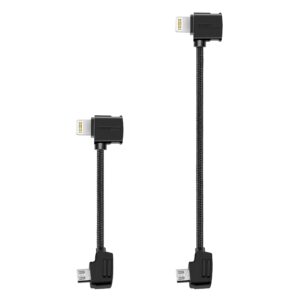 startrc 11.8inch and 3.9inch lightning data cable to micro usb mfi certified for dji neo/mini 4k/mini se/mavic mini/mavic 2 pro&zoom/mavic air controller accessories,tablet phone otg cables(2 pack)