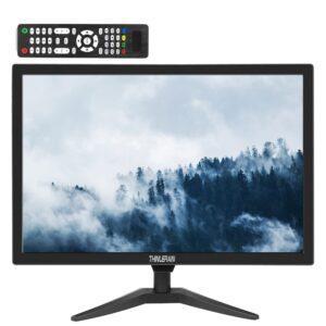 thinlerain 20" pc monitor 16:9 1600x900 kitchen monitor, led monitor build in speaker, 5ms, 60 hz, vesa mountable, with vga hdmi av bnc usb, for firestick, computer, laptop