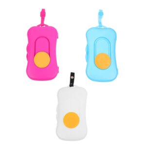 3pcs baby refillable dispenser reusable portable travel wipe holder wipes pouch container tissue cases for home outdoor assorted color