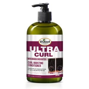 difeel ultra curl with argan & shea butter - curl boosting conditioner 12 oz.