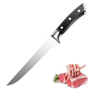 n++a boning knife, 6-inch flexible fillet knife german stainless steel kitchen knives for meat fish poultry chicken with ergonomic handle