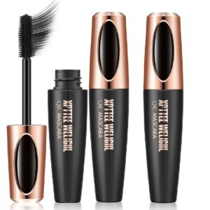 qic 4d silk fiber lash mascara,mascara black volume and length,waterproof & smudge-proof,long-lasting no flaking,voluminous eyelashes mascara,all day exquisitely full (2pcs)