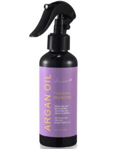 lanvier heat protectant spray for hair with argan oil (6.8fl oz/200ml), hair thermal protector up to 450f from flat iron, curling iron, hair blow dryer&uv damage & breakage sulfate & alcohol free