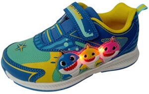 josmo baby shark sneaker (toddler/little kid) blue/yellow 9 toddler m