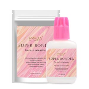 emeda lash bonder for eyelash extensions, not adhesive, glue accelerator for lash extensions, sealer adhesive, speed up drying time,add glue elasticity,lock in fume(15ml super bonder sealant)