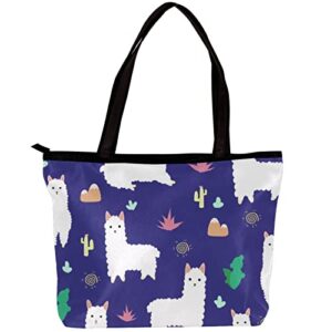 tote bag women satchel bag handbag stylish tote handbag for women hobo bag fashion crossbody bag, cartoon animal alpaca