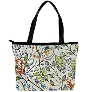 tote bag women satchel bag handbag stylish tote handbag for women hobo bag fashion crossbody bag, artistic pastorable spring wildflower