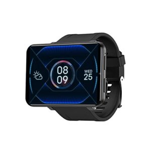 2.86 big screen smart watch men women 4g call video chat smartwatch support sim card and wifi gps watches (color : dm100 black, size : 1g add 16g)