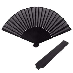 phonme decorative folding fans chinese style black vintage hand fan folding fans dance wedding party favor handheld fans gift hand fan vintage style