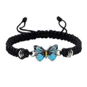 birsppy blugy 2023 card butterfly bracelets for teen girls adjustable string butterfly bracelets for women cute butterfly charm bracelets