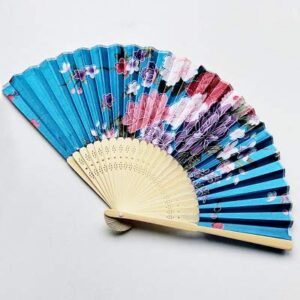 razzum decorative folding fans vintage bamboo folding hand held flower fan chinese dance party solid fan for party hand bamboo flower personalized wholesale fan