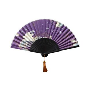 decorative folding fans folding hand fan for women - chinese style vintage hand held fan, folding paper fan with hollow carved, retro tassel pendant hand fan elegant hand fans vintage style ( color :