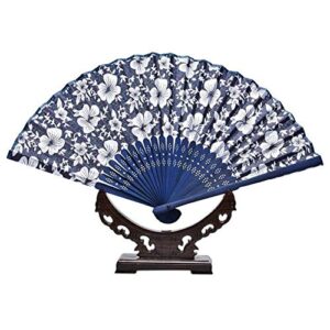 decorative folding fans folding fan handheld outdoor dancing festival women gift folding fan flower prints cloth fan folding fan rave elegant hand fans vintage style