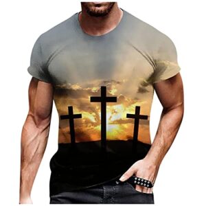 men's summer crewneck blouses for leggings basic tees hide belly generic casual tops floral printed button down shirt 2023 fashion henley shirts bohemia tops loose t-shirts short sleeve