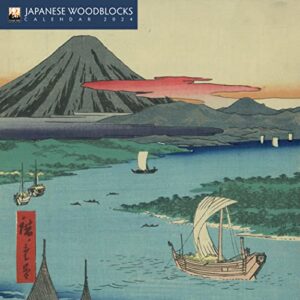 japanese woodblocks mini wall calendar 2024 (art calendar)