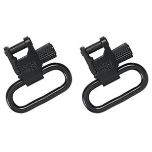 uncle mike's tri-lock quick detach blued sling swivel set, 1 1/4-inch, black