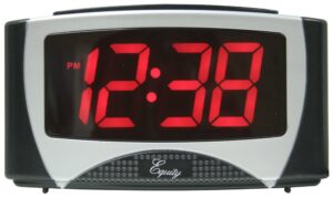 equity by la crosse 30029 alarm clock with 1.2-inch led display, black