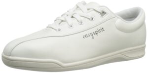 easy spirit womens ap1 sneaker, white 101, 7.5 wide us