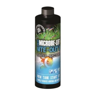 microbe-lift niteh04 nite-out ii aquarium and fish tank cleaner for rapid ammonia and nitrite reduction, freshwater and saltwater, 4 ounces