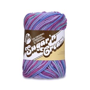 lily sugar 'n cream the original ombre yarn, 2oz, gauge 4 medium, 100% cotton, jewels - machine wash & dry