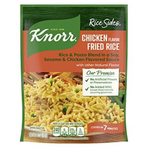 knorr rice sides for a tasty rice side dish chicken fried rice no artificial flavors, no preservatives, no added msg 5.7 oz