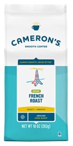 cameron's coffee roasted ground coffee bag, decaf french roast, 10 ounce (pack of 3)