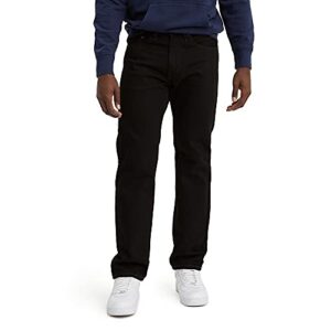 levi's men's 505 regular fit jeans (also available in big & tall), black-discontinued, 38w x 32l